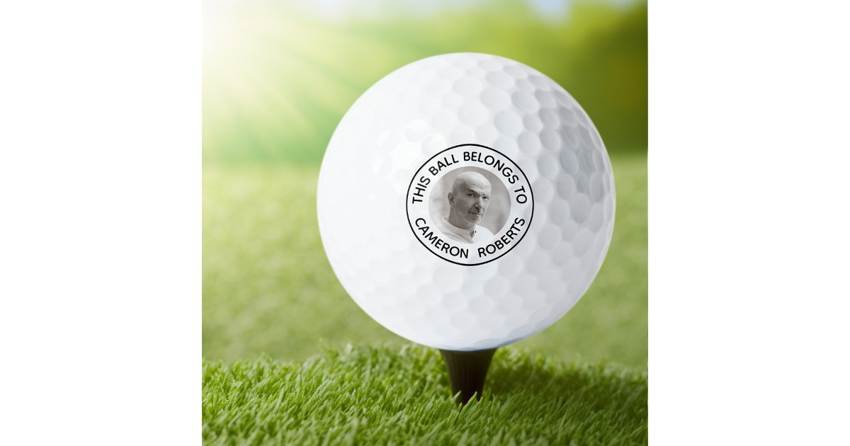 This ball belongs to name and photo golf ball | Zazzle