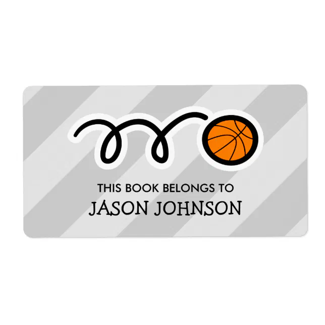 This book belongs to basketball bookplate labels | Zazzle