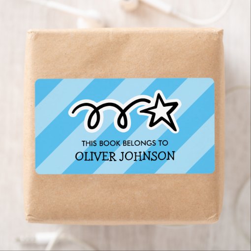 This book belongs to kids book labels with star | Zazzle