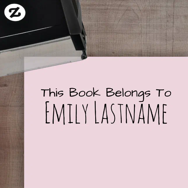 This Book Belongs To - Name Library Bookplate Kids Self-inking Stamp ...