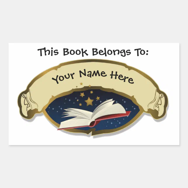 "This Book Belongs To" Personalized Library Labels | Zazzle