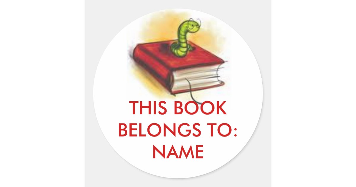 This Book Belongs To: Sticker | Zazzle