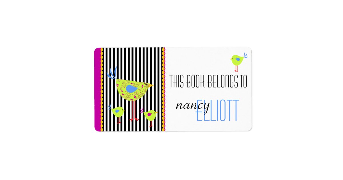 This Book Belongs To Template Label | Zazzle