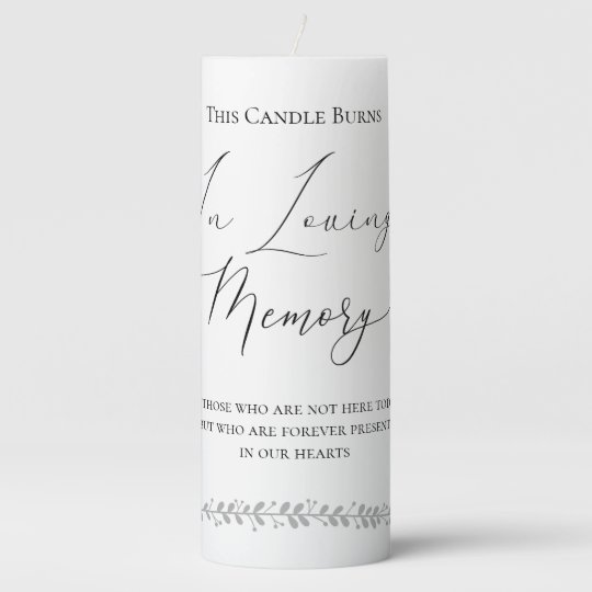 This Candle Burns In Loving Memory Wedding | Zazzle.com