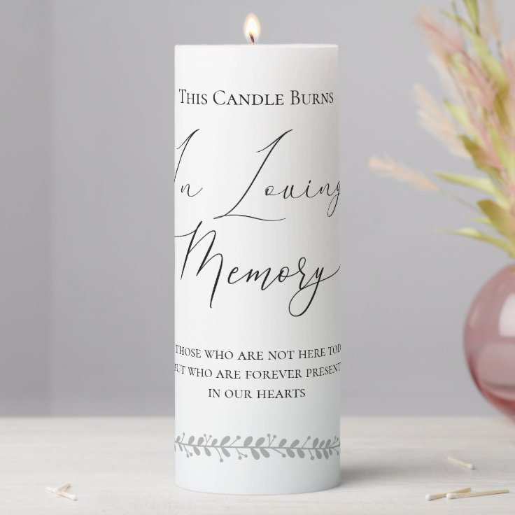 This Candle Burns In Loving Memory Wedding | Zazzle