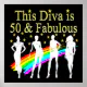 THIS DIVA IS 50 AND FABULOUS 50TH BIRTHDAY POSTER | Zazzle