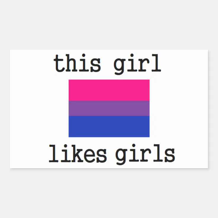 This Girl Likes Girls Bisexual Bi Pride Sticker | Zazzle