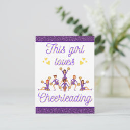This Girl Loves Cheerleading Postcard | Zazzle