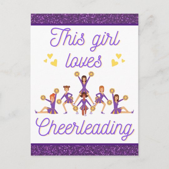 This Girl Loves Cheerleading Postcard | Zazzle.com