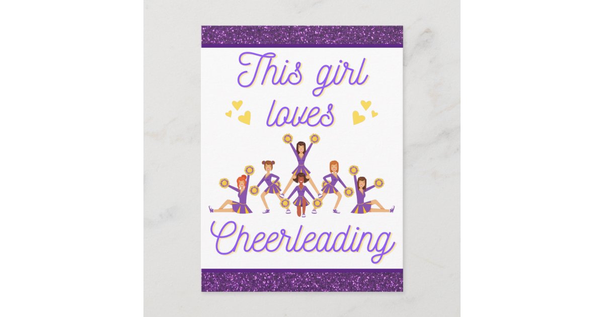 This Girl Loves Cheerleading Postcard | Zazzle