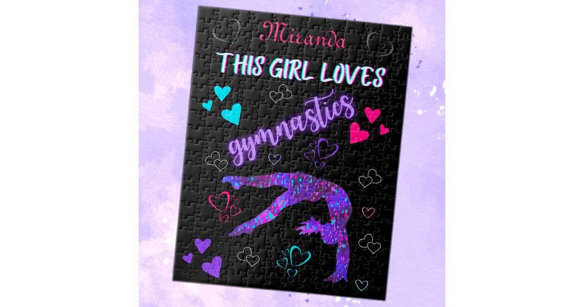 This Girl Loves Gymnastics Jigsaw Puzzle | Zazzle