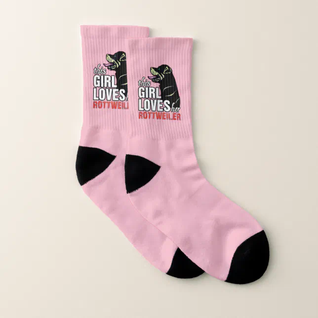 This Girl Loves Her Rottweiler Socks | Zazzle