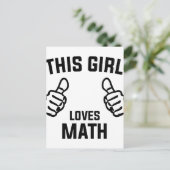 This Girl Loves Math Postcard | Zazzle