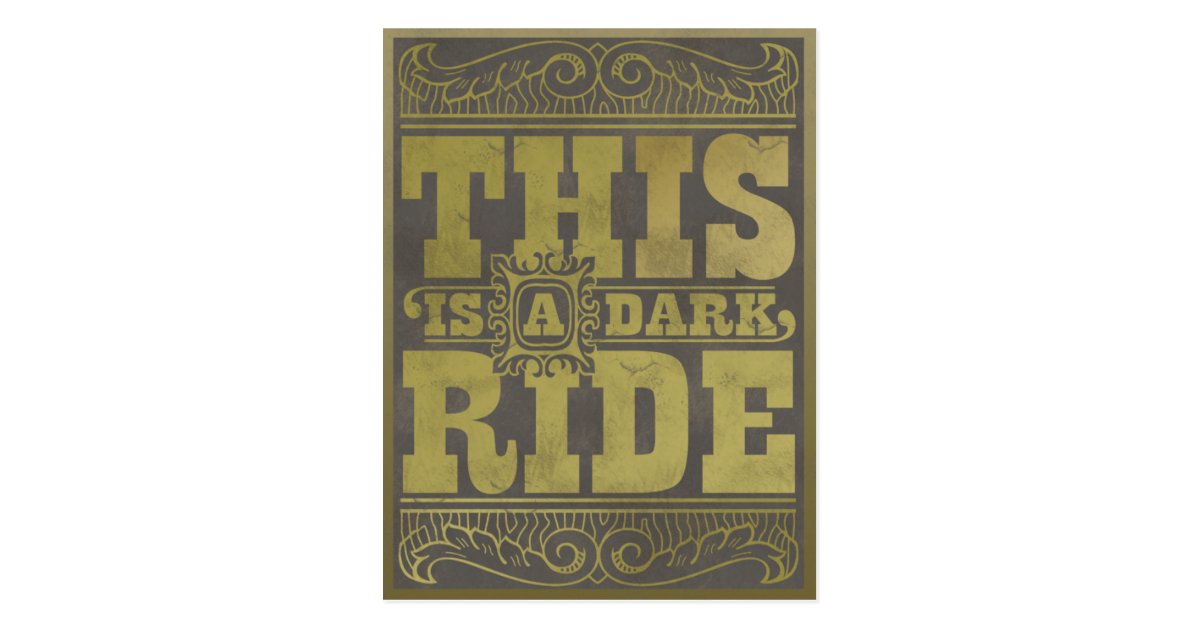 This is a dark ride postcard | Zazzle.com