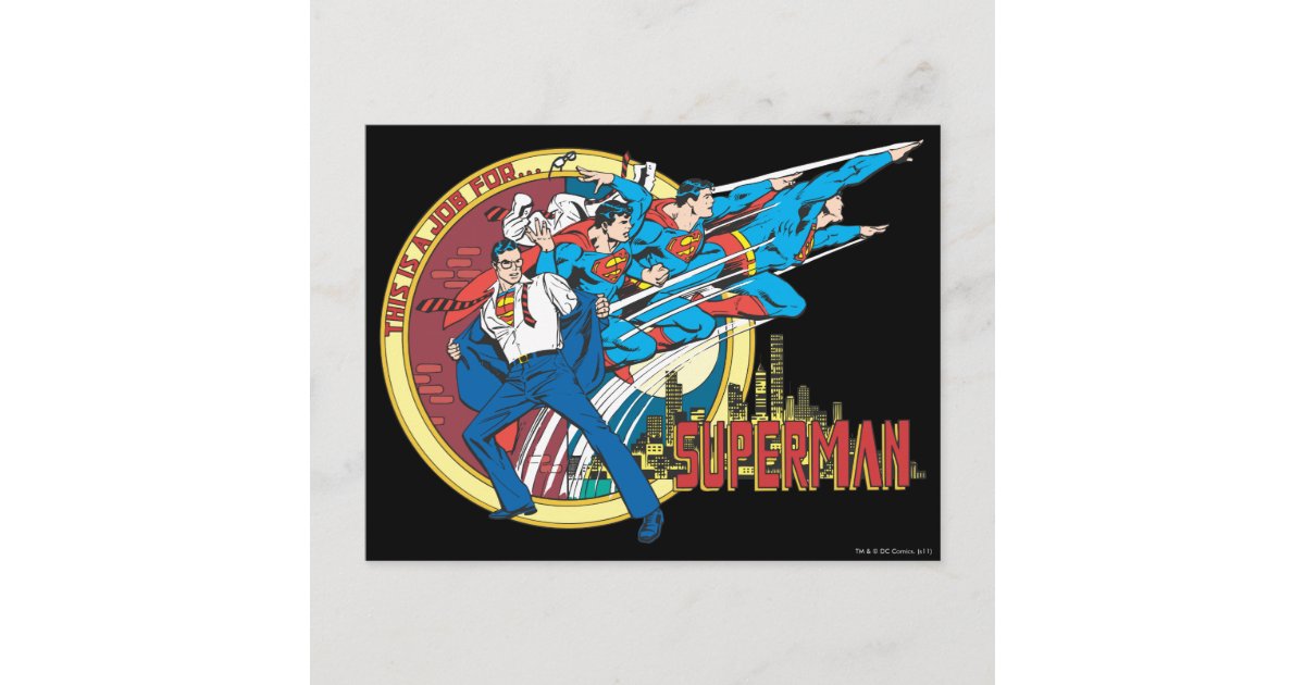 This is a job for... Superman Postcard | Zazzle