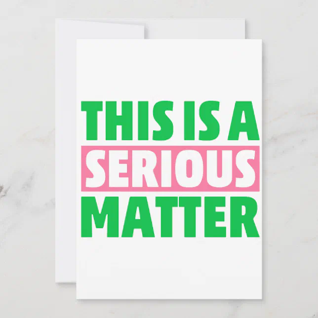 This is a Serious Matter 1908 AKA Invitation | Zazzle