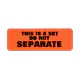 This Is A Set Do Not Separate Warning stickers | Zazzle