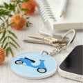 THIS IS HOW I ROLL Cute Scooter Moped CUSTOM Keychain | Zazzle