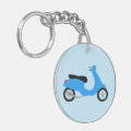 THIS IS HOW I ROLL Cute Scooter Moped CUSTOM Keychain | Zazzle