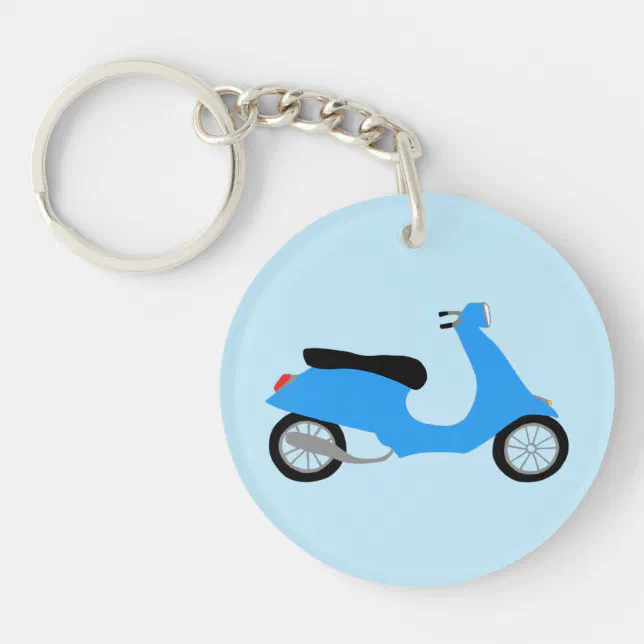 THIS IS HOW I ROLL Cute Scooter Moped CUSTOM Keychain | Zazzle