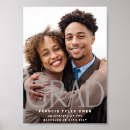 This Is Me | Modern GRAD Fade Text | Photo School Poster | Zazzle