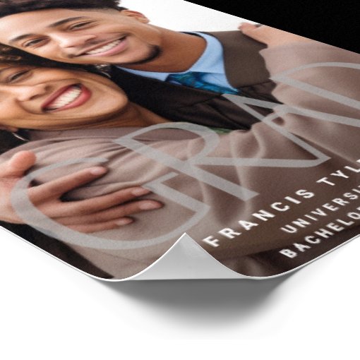 This Is Me | Modern GRAD Fade Text | Photo School Poster | Zazzle