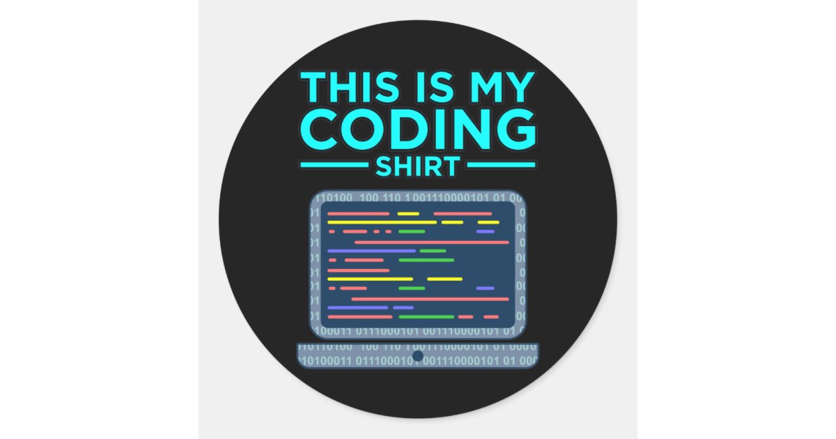 This Is My Coding Computer Programming Programmer Classic Round Sticker