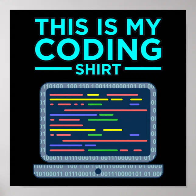 This Is My Coding Computer Programming Programmer Poster Zazzle