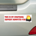 This is my Emotional Support Dumpster Fire Bumper Sticker | Zazzle
