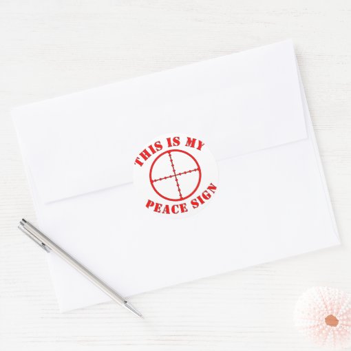 This Is My Peace Sign Sniper Scope Classic Round Sticker | Zazzle
