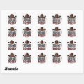 This is My Second Rodeo Cowboy West Hat Square Sticker | Zazzle