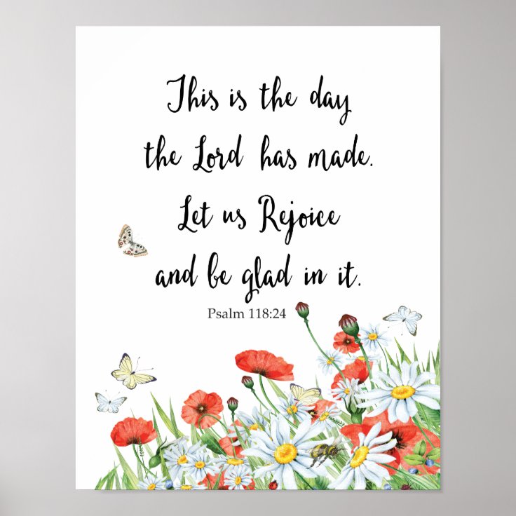 This is the day the Lord has Made Psalm Poster | Zazzle