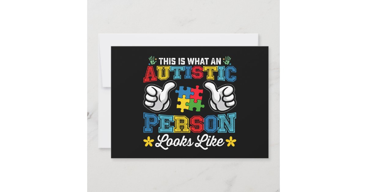 This Is What An Autistic Person Looks Like Autism Invitation | Zazzle