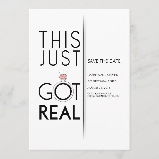 This Just Got Real | Funny Save the Date | Zazzle.com