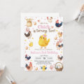 This little chick is turning two girl 2nd birthday invitation | Zazzle