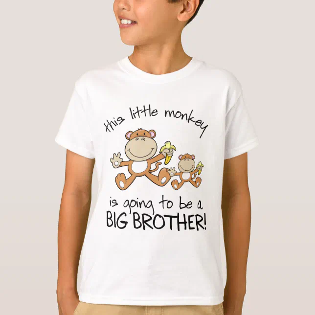 this little monkey big brother T-Shirt | Zazzle