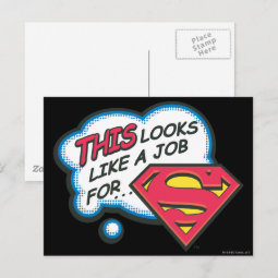 This Looks Like a Job for Superman Postcard | Zazzle