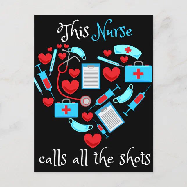 This Nurse Calls All The Shots Postcard | Zazzle