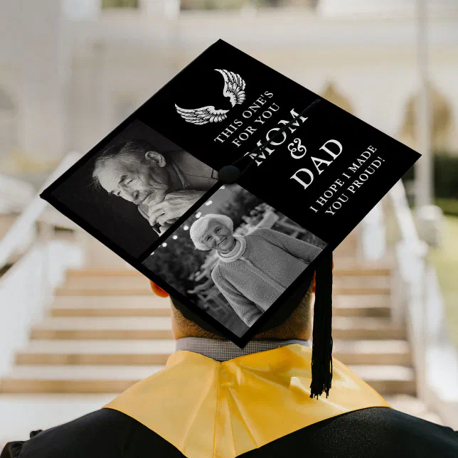 This One's For You! Mom & Dad Graduate Graduation Cap Topper | Zazzle