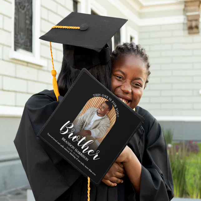This Ones For You | Photo Memorial Graduation Cap Topper | Zazzle