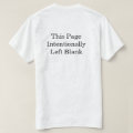 This Page Intentionally Left Blank T-Shirt | Zazzle