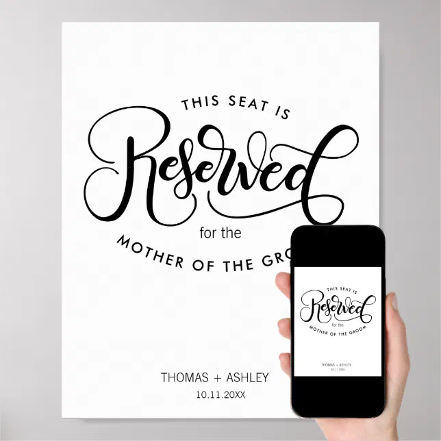 This seat is reserved for - Personalized Poster | Zazzle