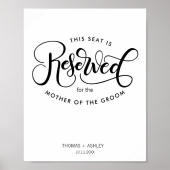 This seat is reserved for - Personalized Poster | Zazzle
