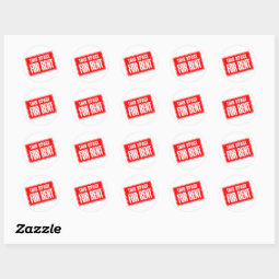 This Space For Rent Classic Round Sticker | Zazzle