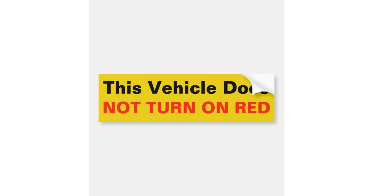 This Vehicle Does Not Turn On RED Sticker Zazzle this-vehicle-does-not-turn-on-red-sticker-zazzle