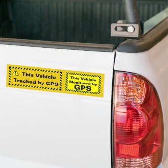 This Vehicle Monitored by GPS Dual Sticker | Zazzle