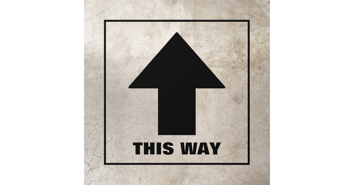 This Way Forward Arrow Floor Sign Decals | Zazzle