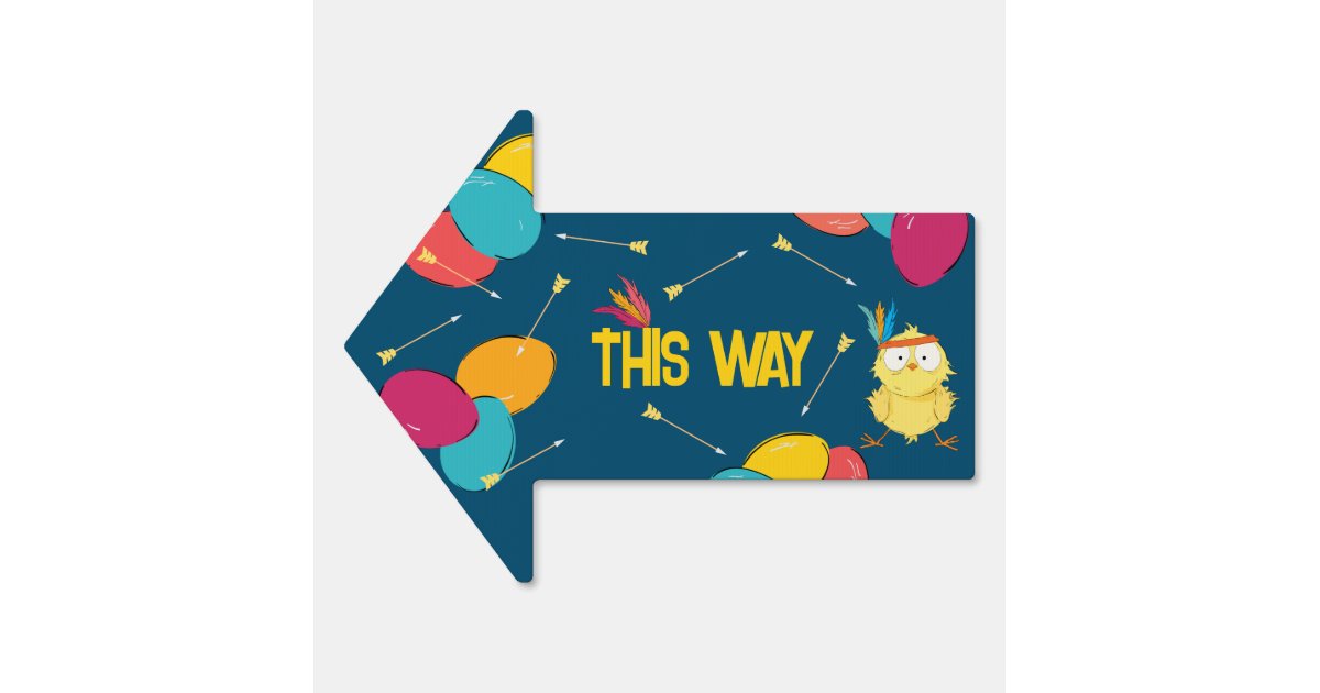 This Way + That Way | Easter Arrow Sign | Zazzle