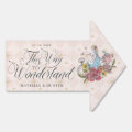 This Way to Wonderland Vintage Fairytale Wedding Sign | Zazzle