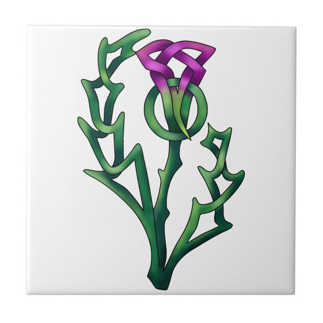 Thistle Ceramic Tile | Zazzle